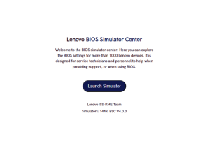 Lenovo BIOS Simulator Center: Interactive BIOS Setup Utility - Sandbox ...
