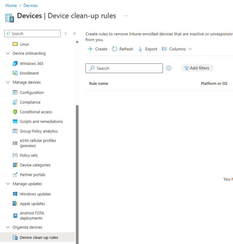 New In Intune Platform Level Targeting For Device Cleanup Rules Sandbox It Solutions